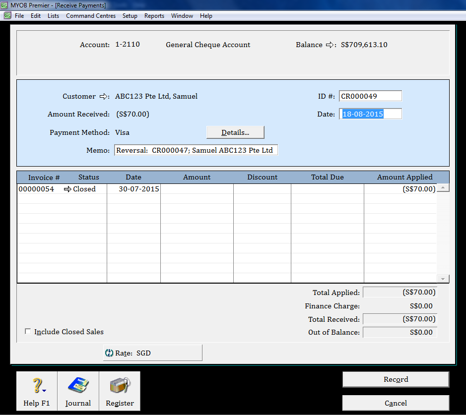 Bounced Cheque – ABSS Support
