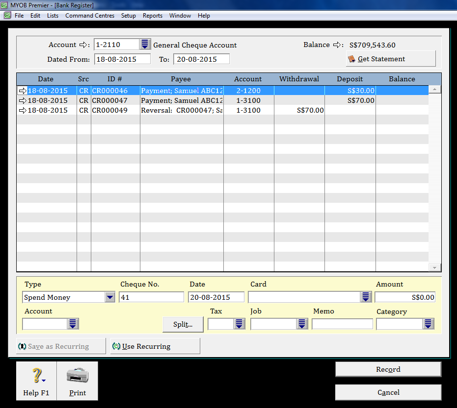 Bounced Cheque – ABSS Support