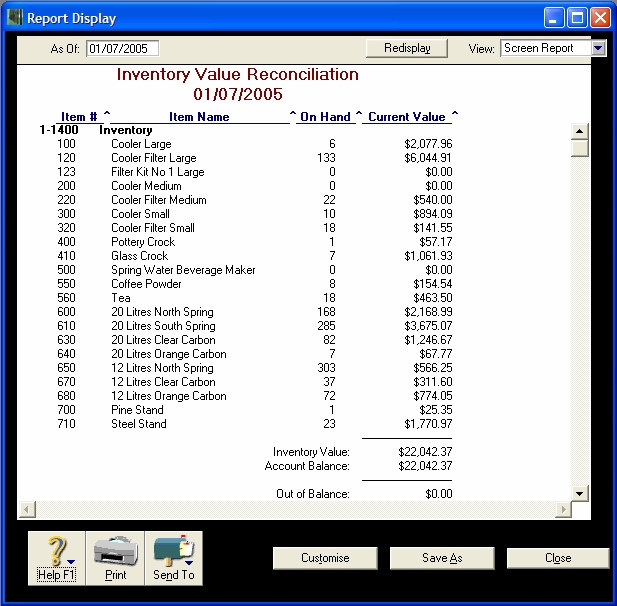 Reconciling Inventory using the Inventory Value Reconciliation Report ...
