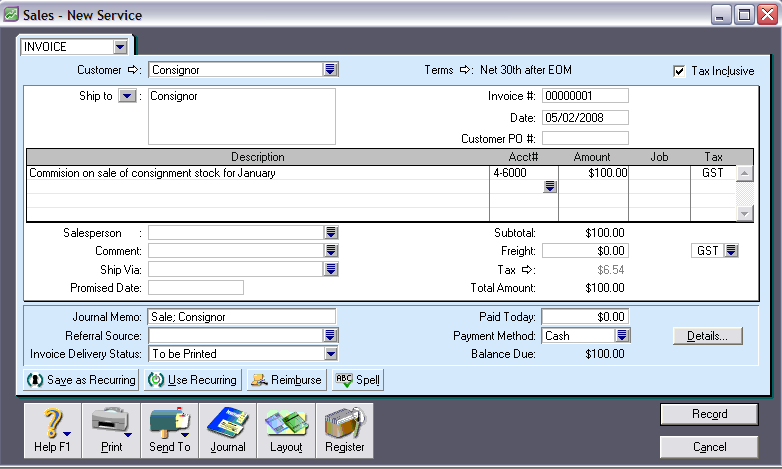 Paying Commission on Consignment Sales – ABSS Support