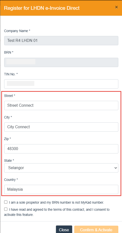 Guideline for Setting Up "Ship To Addresses" and Other Address Fields for LHDN E-Invoice ...